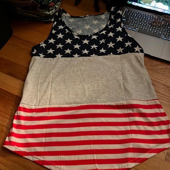 Tops | Red White And Blue Tank Top | Poshmark